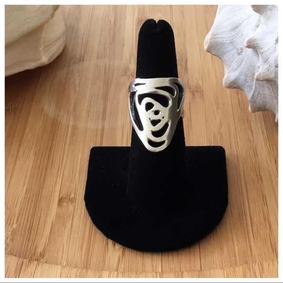 Vintage | Jewelry | Vintage Sterling Silver Abstract Ring 75 | Poshmark